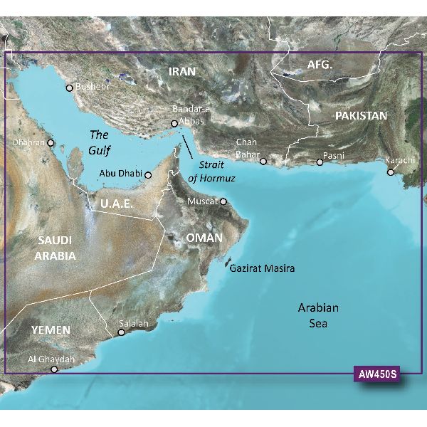 BlueChart® g3 Vision - Les cartes côtières du golfe - VAW450S - Garmin ...