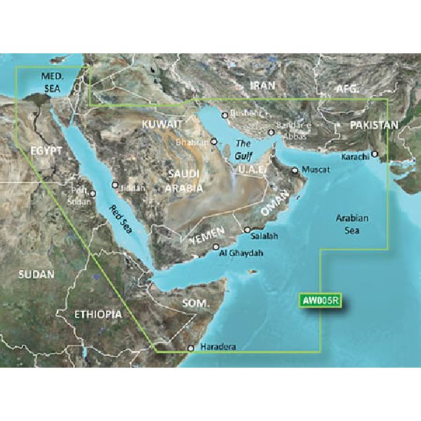 BlueChart® g3 - Gulf and Red Sea Coastal Charts - HXAW005R - Garmin ...