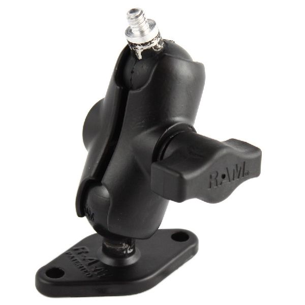 1" Ball Camera Mount with Short Doube Socket Arm, Diamond Base and Ball ...
