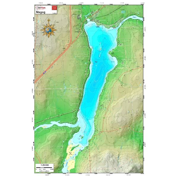 Carte Papier : Lac Magog - TrakMaps | Raytech Électronique