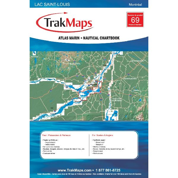 Atlas Papier : Lac Saint-Louis - TRAKMAPS | Raytech Électronique