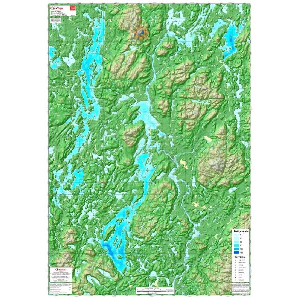 Paper chart : Poisson Blanc Lake and Lac des Trente et un milles ...