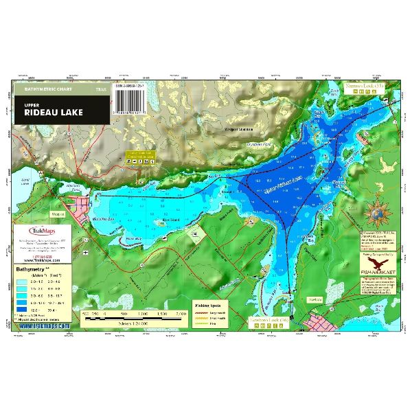 Paper chart : Upper Rideau Lake - TrakMaps | Raytech Electronic