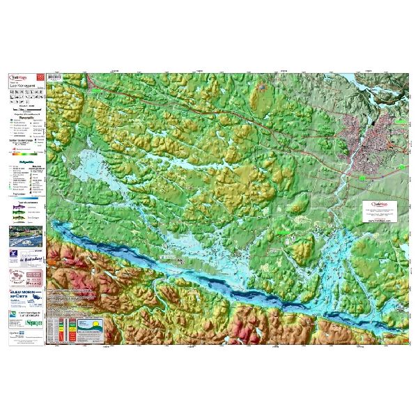 Paper chart : Region of Lake Kénogami - TRAKMAPS | Raytech Electronic
