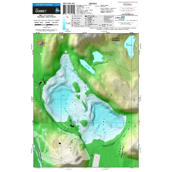 Paper chart : Lake Ouimet - TRAKMAPS | Raytech Electronic