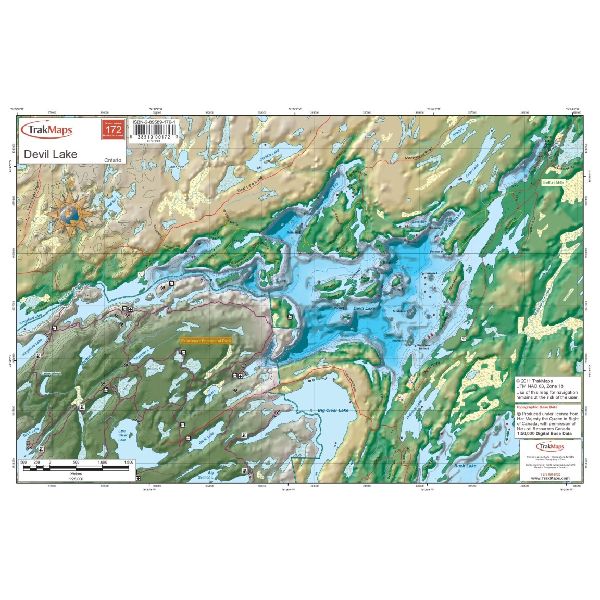 Paper chart : Devil Lake - TrakMaps | Raytech Electronic