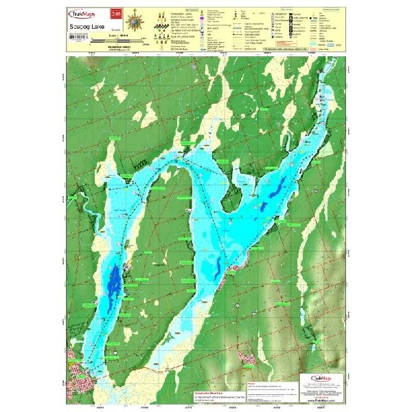 Carte Papier : Lac Scugog - TRAKMAPS | Raytech Électronique