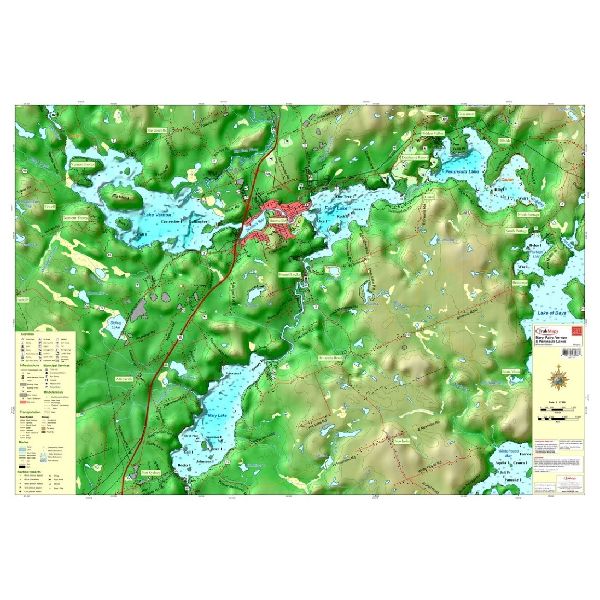 Paper chart : Mary, Fairy, Vernon and Peninsula Lakes - TrakMaps ...