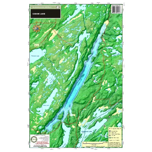 Paper chart : Canoe Lake - TrakMaps | Raytech Electronic